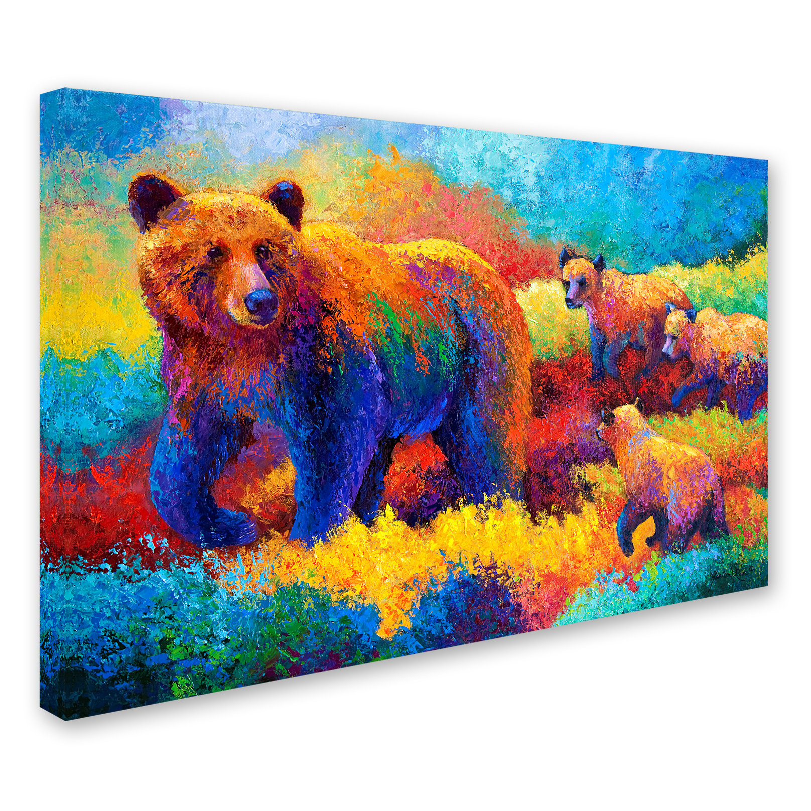Red Barrel Studio 'Grizz Family' Print on Wrapped Canvas - Wayfair Canada