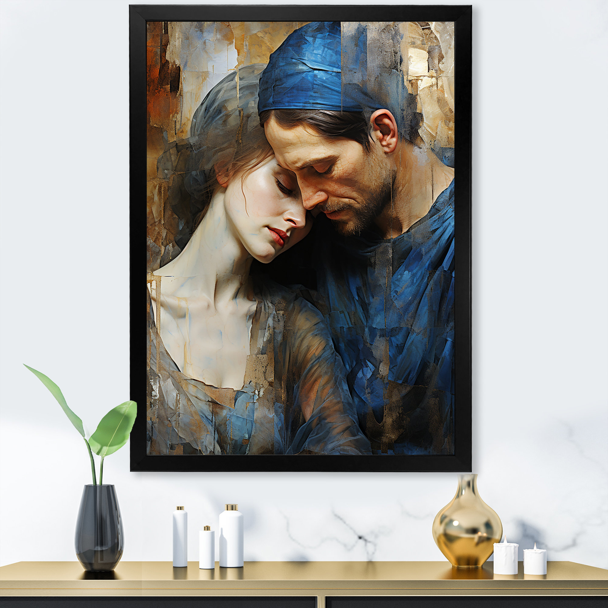 Winston Porter Pieta Grief Religious Collage On Canvas Print | Wayfair