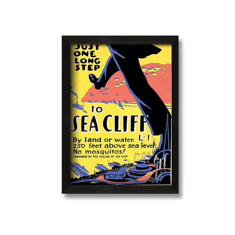 Maturi Sea Cliff - Picture Frame Advertisement on Canvas | Wayfair.co.uk