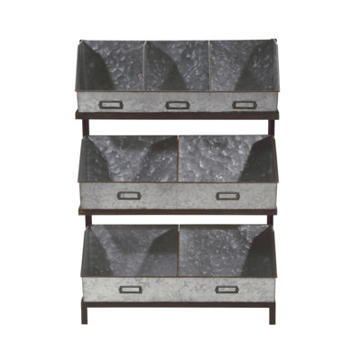 17 Stories Industrial Metal Bin Organizer/Display & Reviews | Wayfair