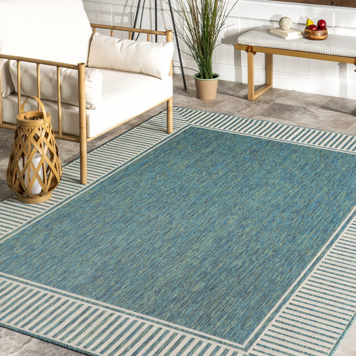 Breakwater Bay Asha Simple Border Indoor/Outdoor Area Rug & Reviews ...