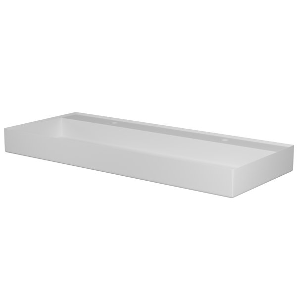 Lasaideal 47'' Wall Mounted Bathroom Sink Solid Surface Sink | Wayfair