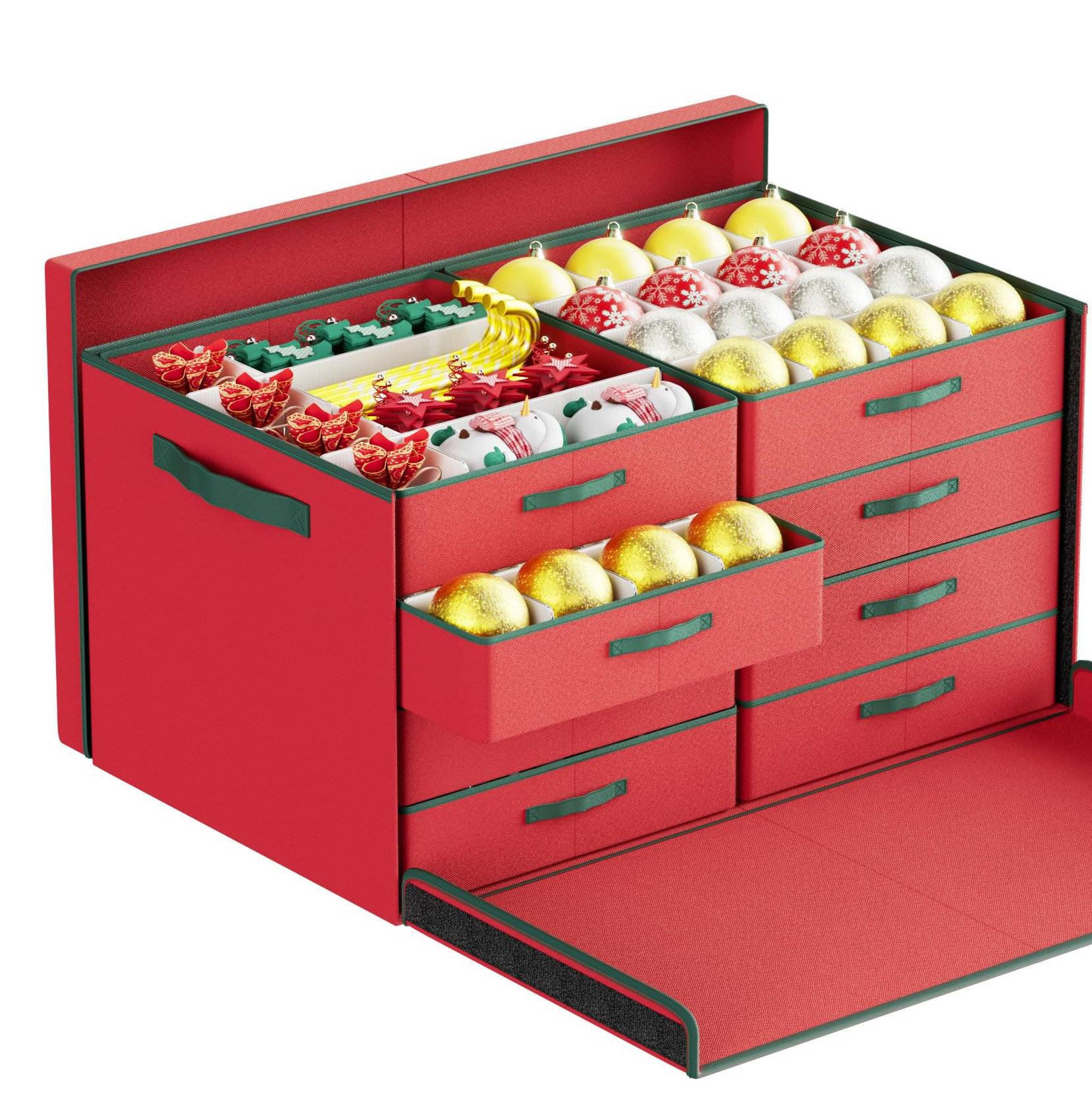 RETGOL Christmas Ornament Storage, 128-3" Holiday Ornaments Organizer ...