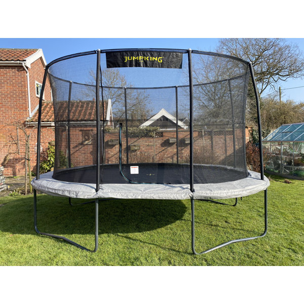 JumpKing 8ft x 11.5ft JumpKing Oval Combo Pro Trampoline with Safety ...