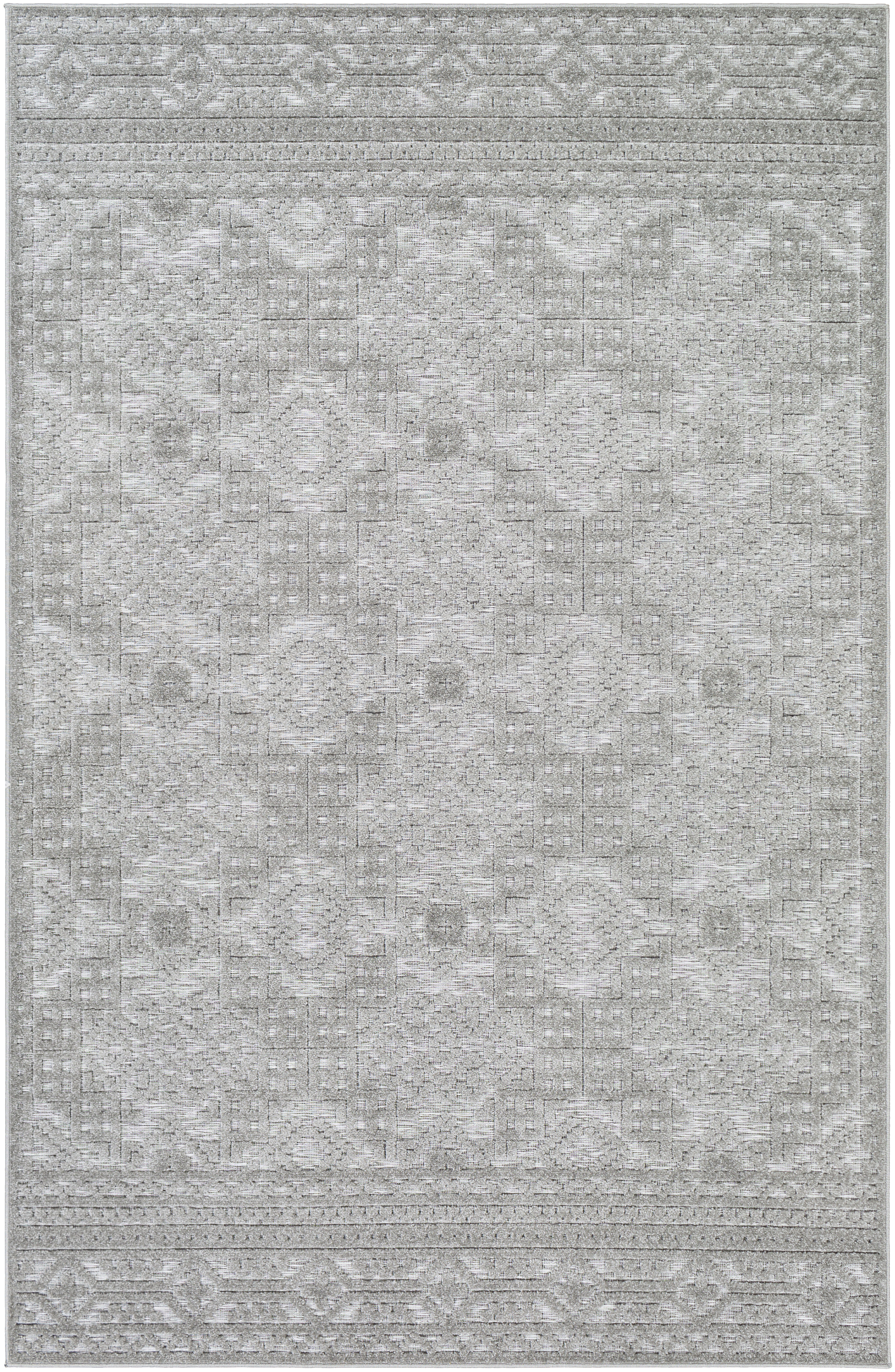 Langley Street® Emert Southwestern Gray/Cream Indoor / Outdoor Area Rug ...