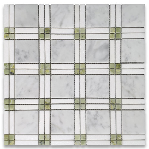 Marble Online 12'' W x 12'' L Marble Tile Mosaic Sheet | Wayfair