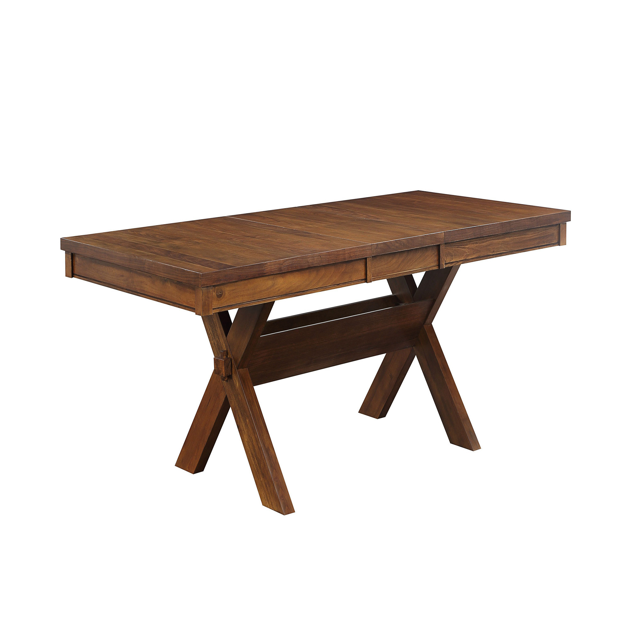 Red Barrel Studio® Butterfly Leaf Trestle Dining Table,Rectangular ...