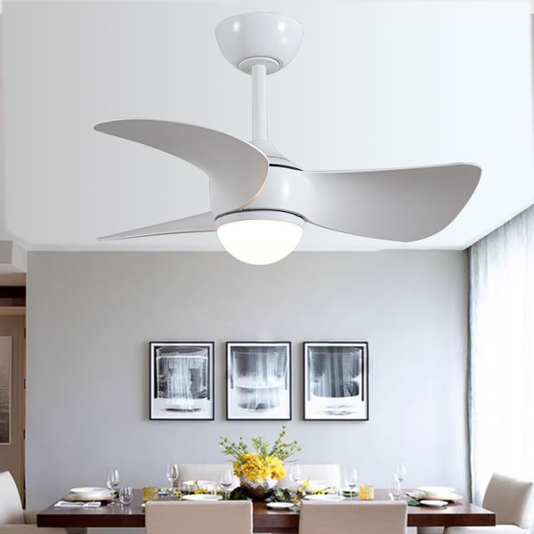 Wrought Studio Orla Modern Lighted Ceiling Fan 3-Blades LED Remote ...