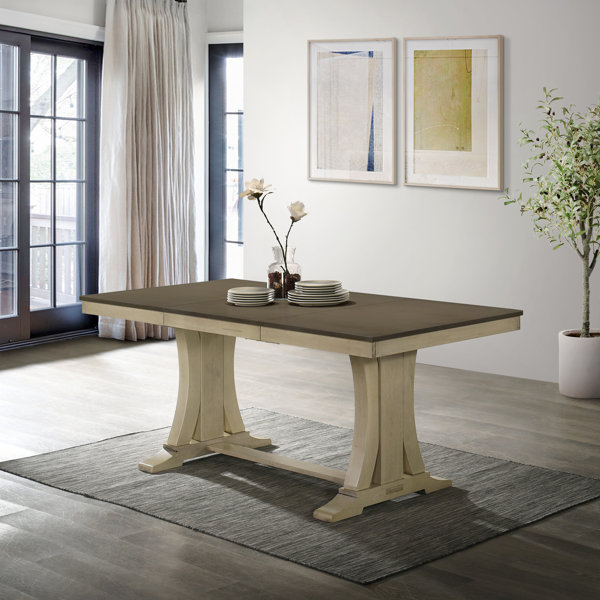 August Grove® Dakarri Solid Wood Base Dining Table & Reviews | Wayfair