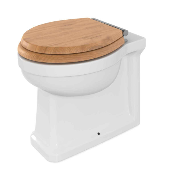 White Stone Courtez Back To Wall Toilet | Wayfair.co.uk