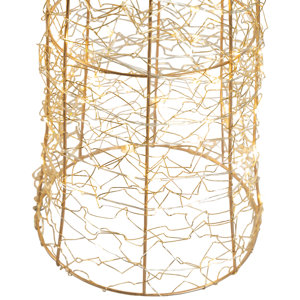 Northlight Seasonal Set Of 3 LED Twinkle Lighted Copper Mesh Cone Trees ...