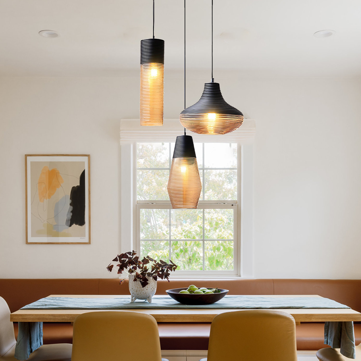 17 Stories 3 -light Dimmable Irregular Glass Chandelier - Wayfair Canada