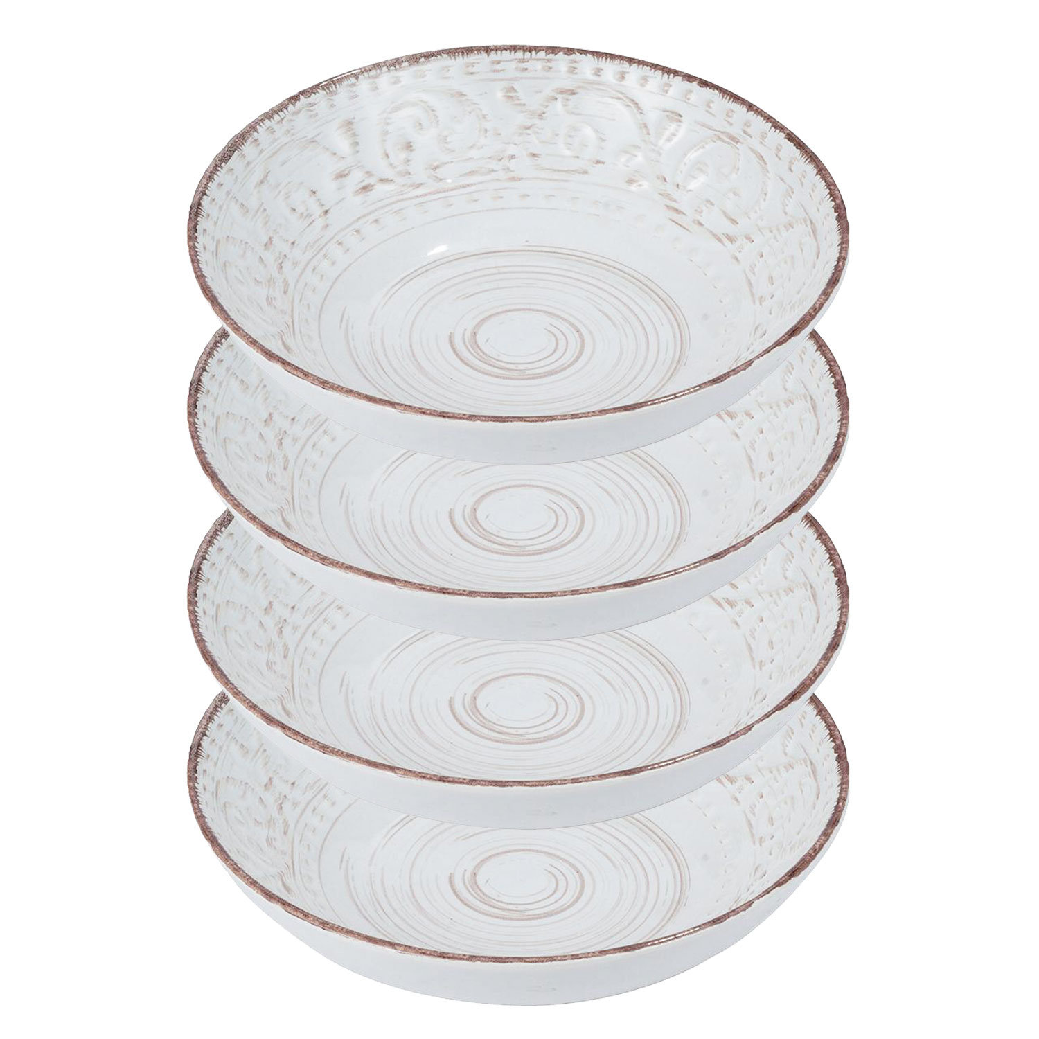 Ophelia & Co. Rustic Flare Bowls - Set of 4 - Cream | Wayfair
