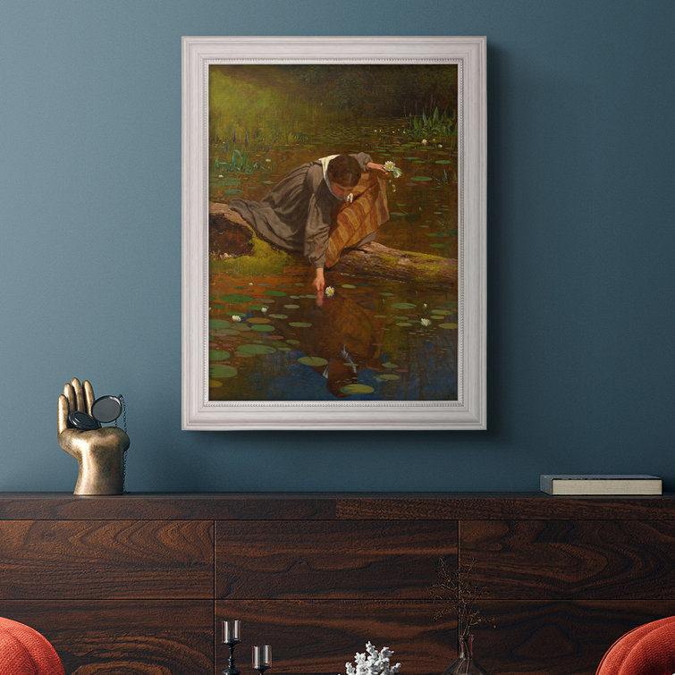 Alcott Hill® Gathering Lilies Framed On Canvas Painting | Wayfair