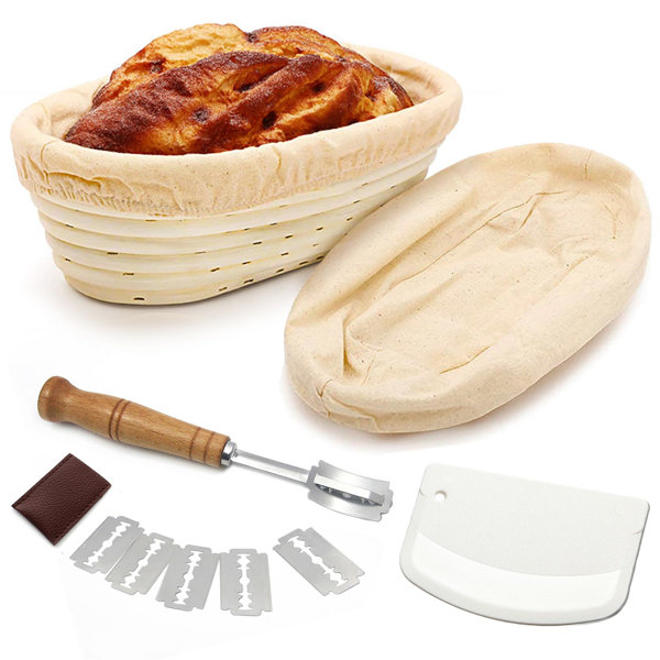 Belfry Kitchen Oval Fermentation Basket, Bread Fermentation Basket Set ...