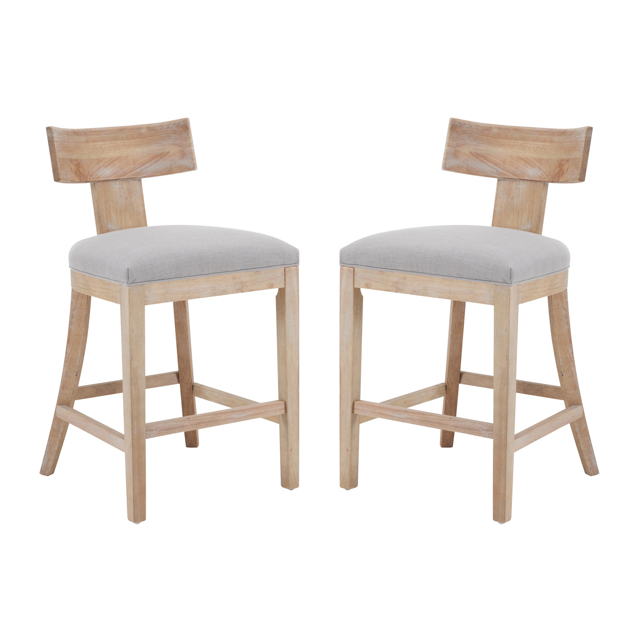 Red Barrel Studio 27" Counter Stools Set Of 2, Upholstered Counter ...