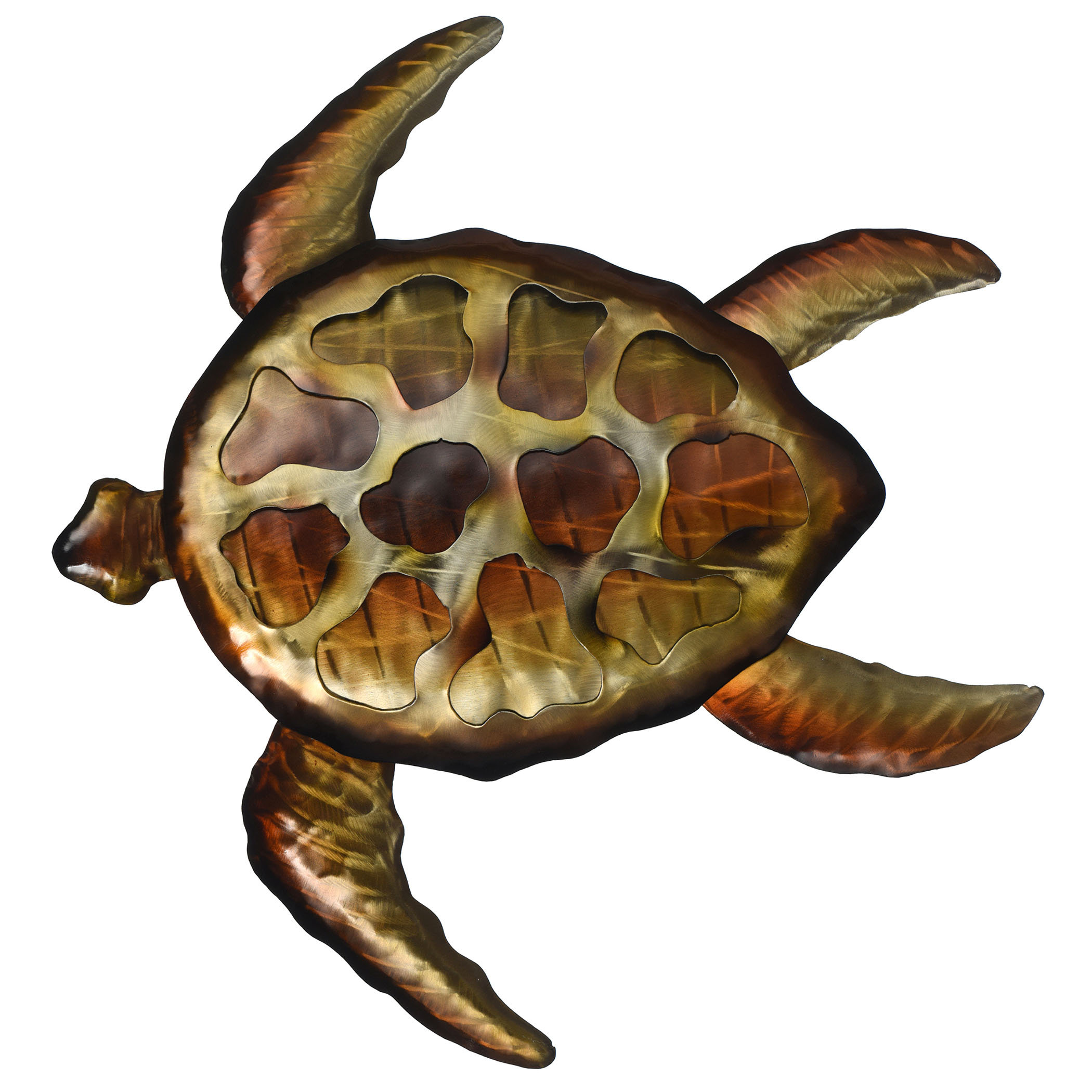 Dovecove Sea Turtle - Metal Wall Art Sculpture | Wayfair