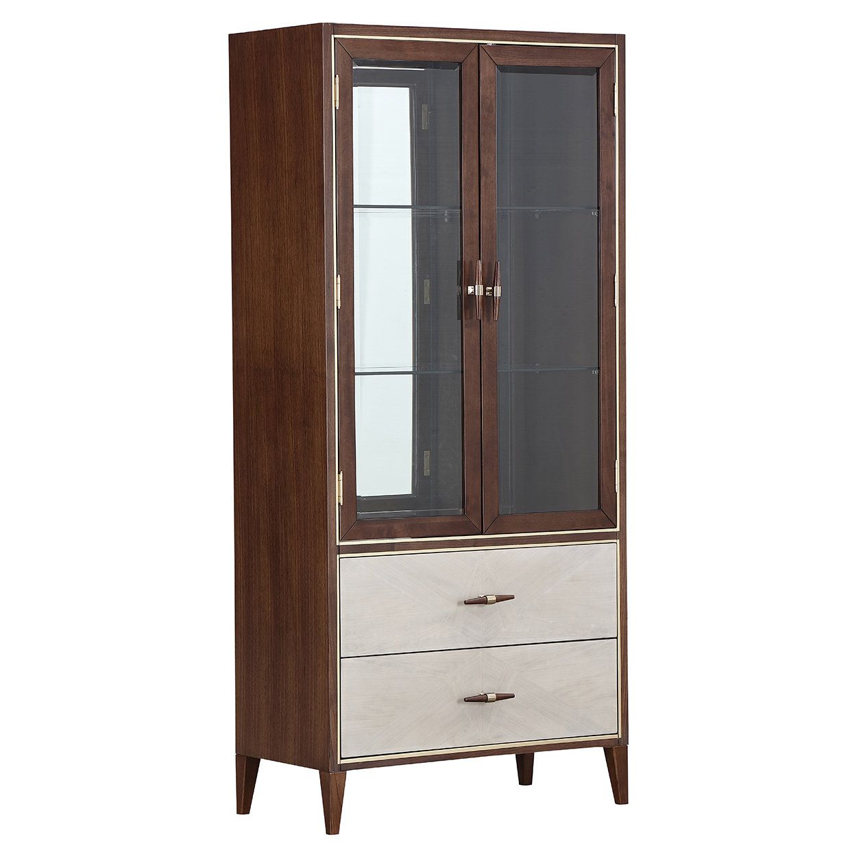 Michael Amini Houston Display Cabinet - Walnut | Perigold