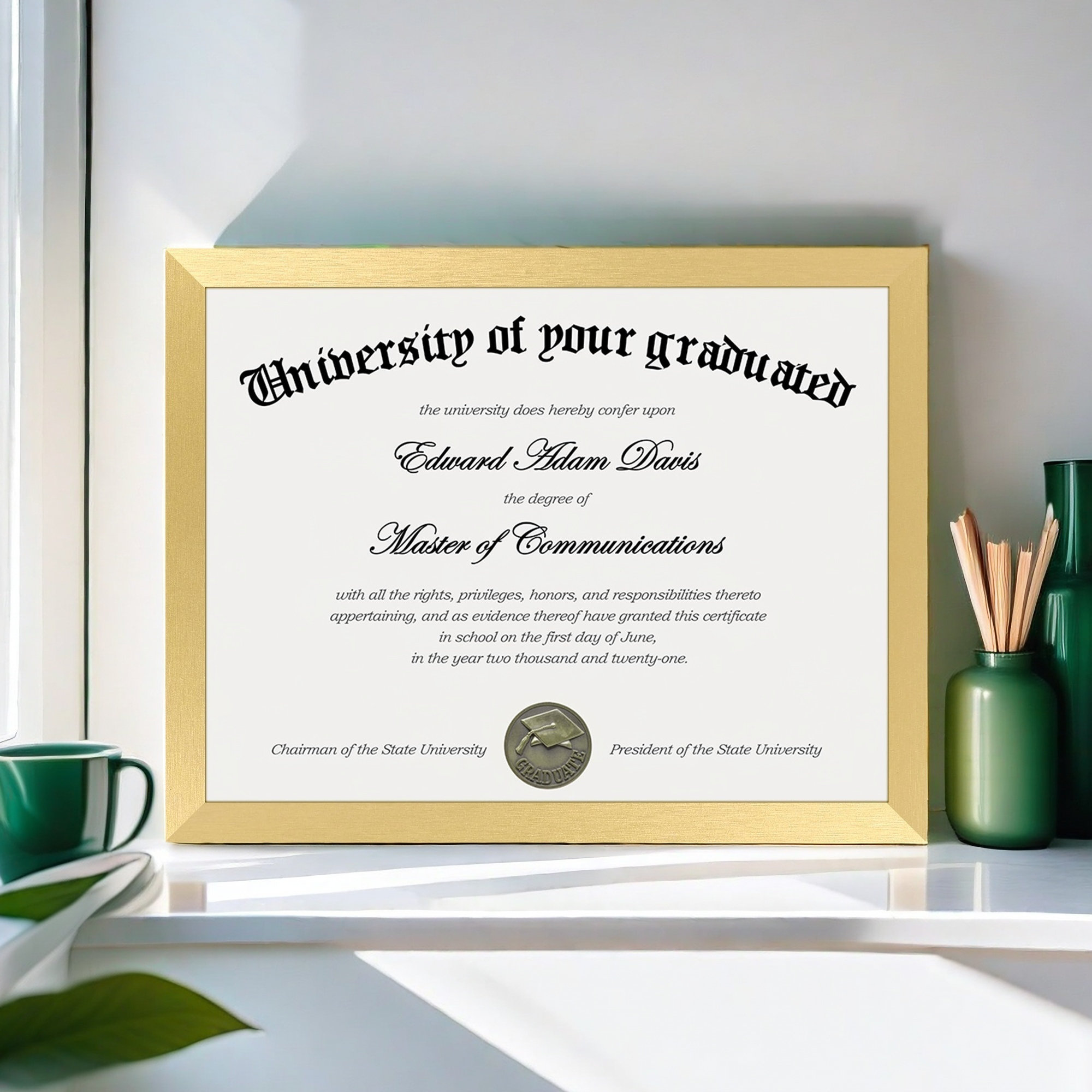 Trinx 8.5x11 Picture Frame Certificate Document Frame With Clear ...