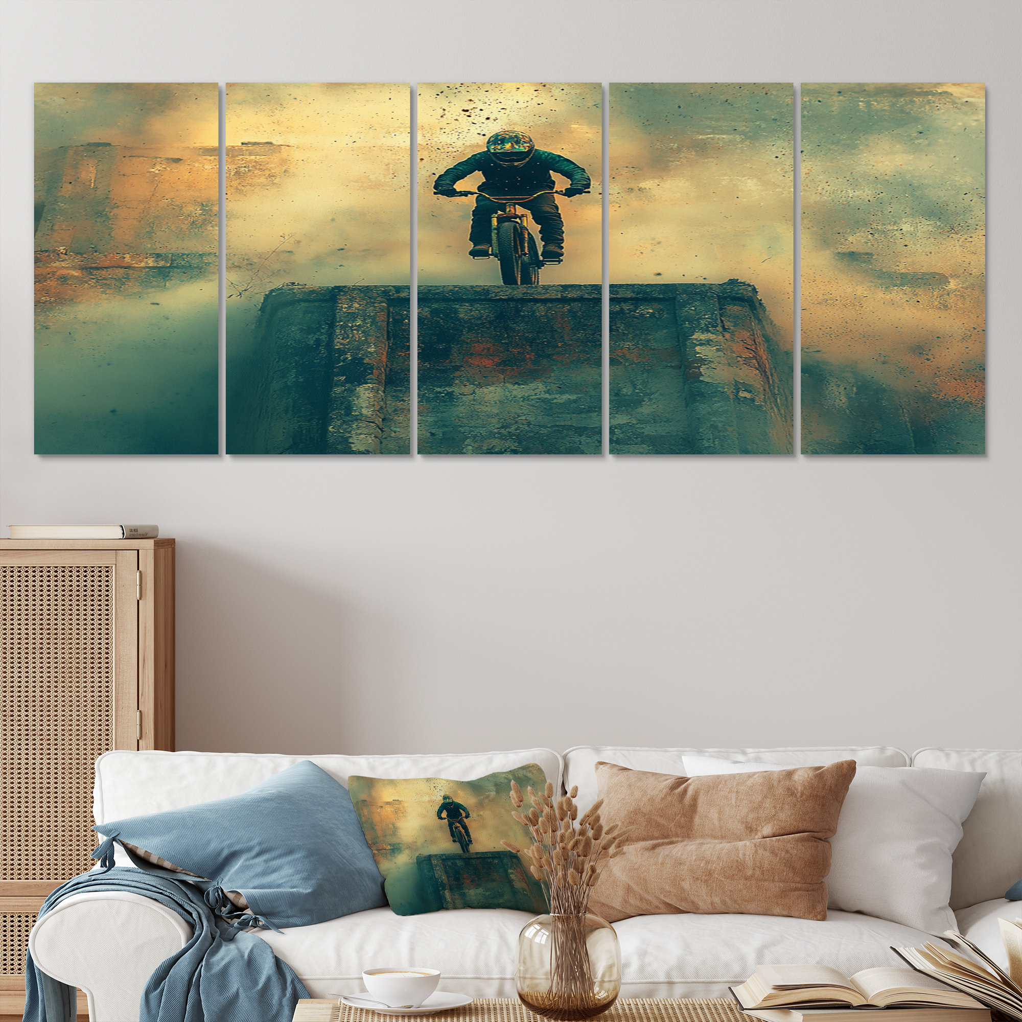 Trent Austin Design® Green Freestyle Bmx Bike Tricks - Cycling Wall ...