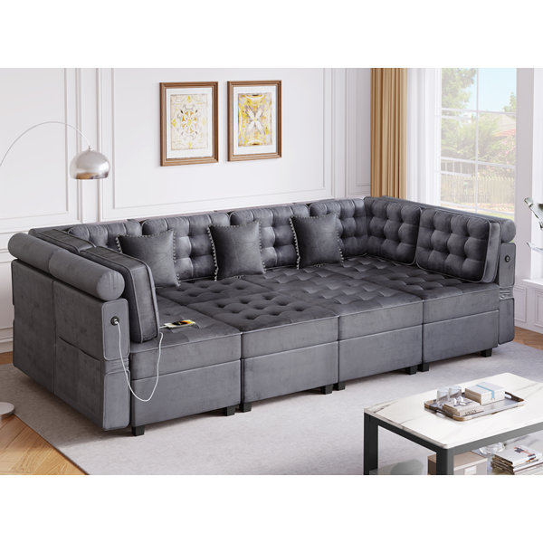 Lark Manor™ Edrosie Modular 8-Seat Sectional Sofa Versatile U-Shaped ...