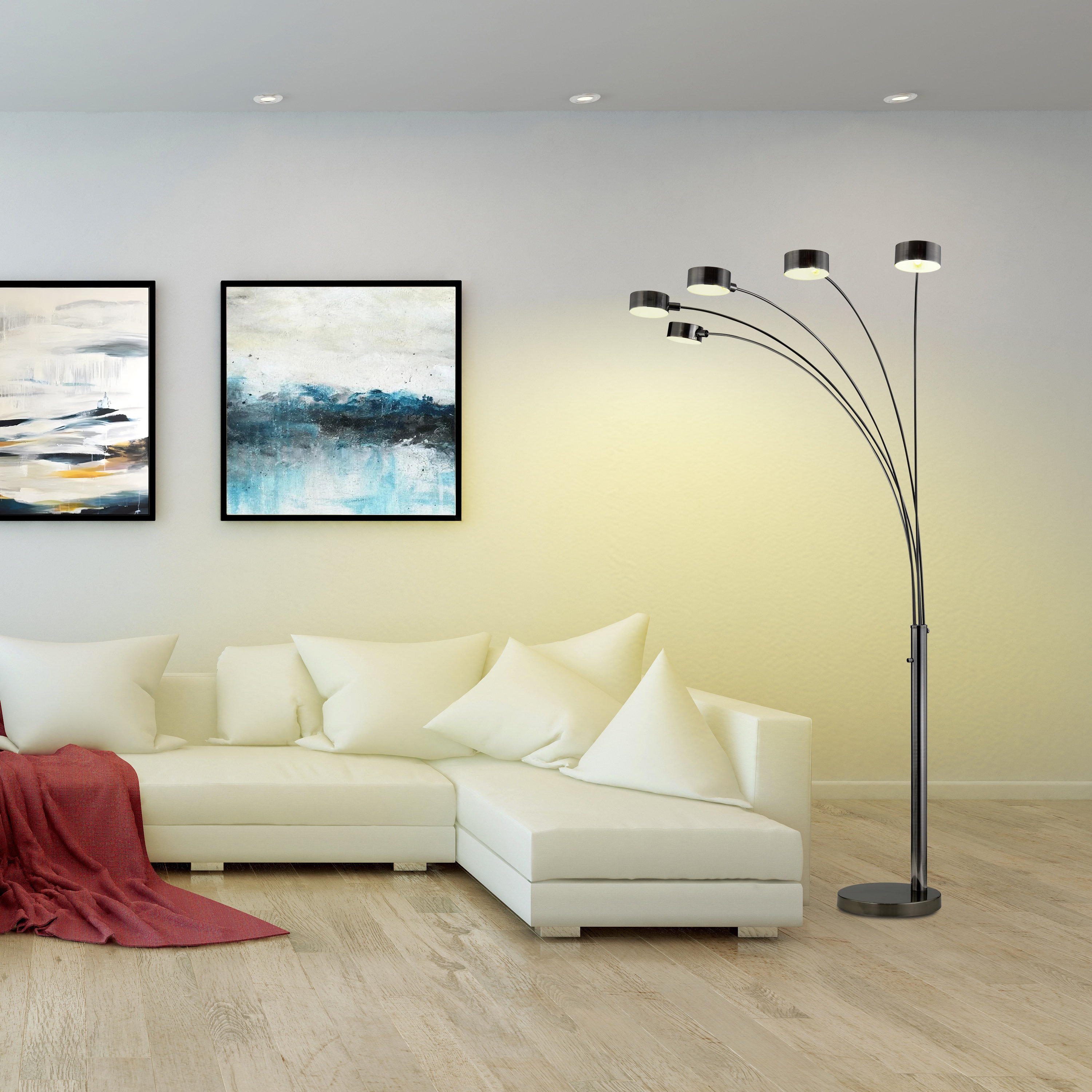 Artiva USA Artiva Pro 5-Arched LED Lamp with Dimmer,7W-3000K | Wayfair
