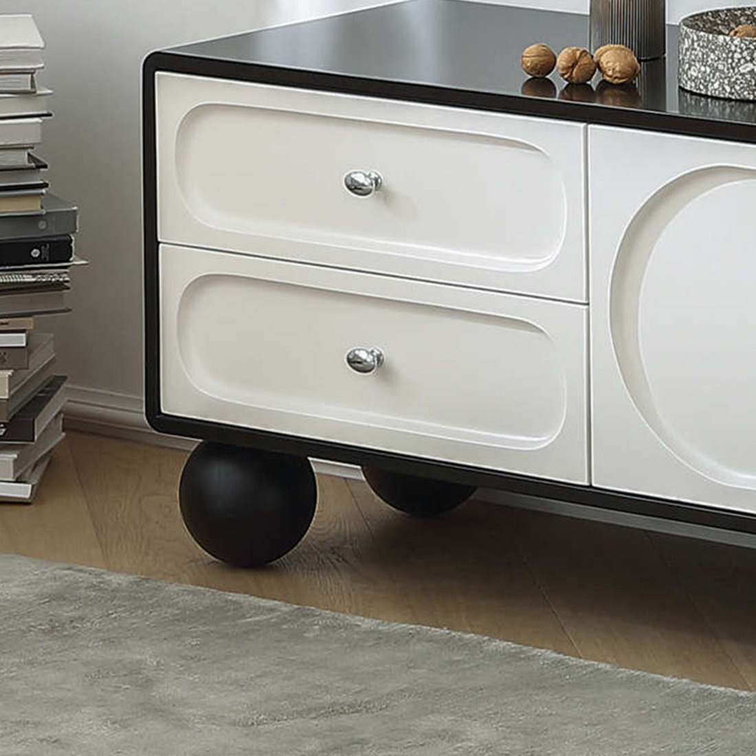 Charlton Home® Solid Wood Frame TV Stand with Rounded Corners | Wayfair