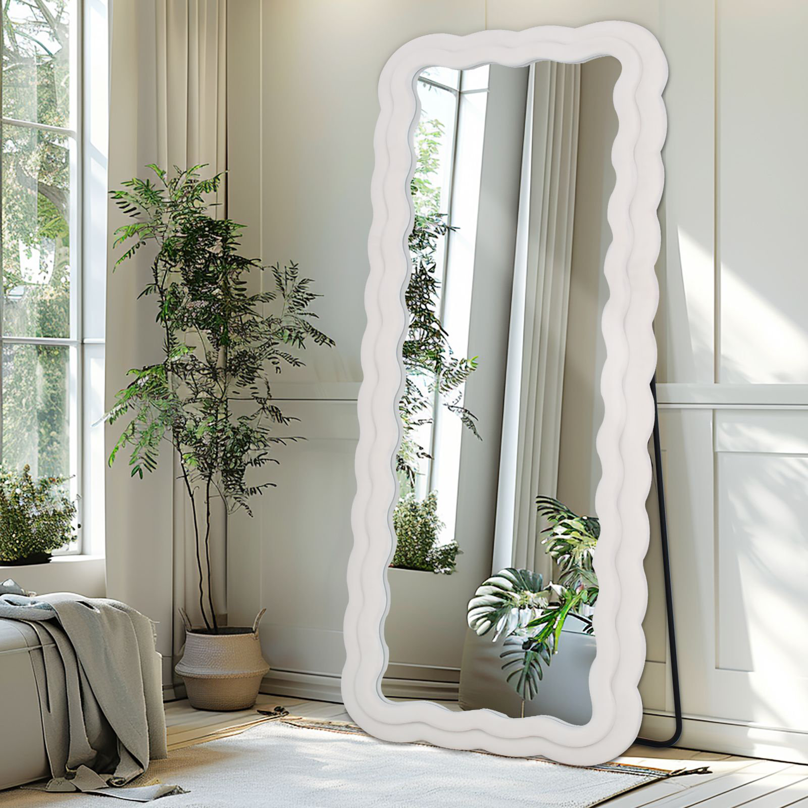Wrought Studio™ Wavy Full Length Mirror | Wayfair