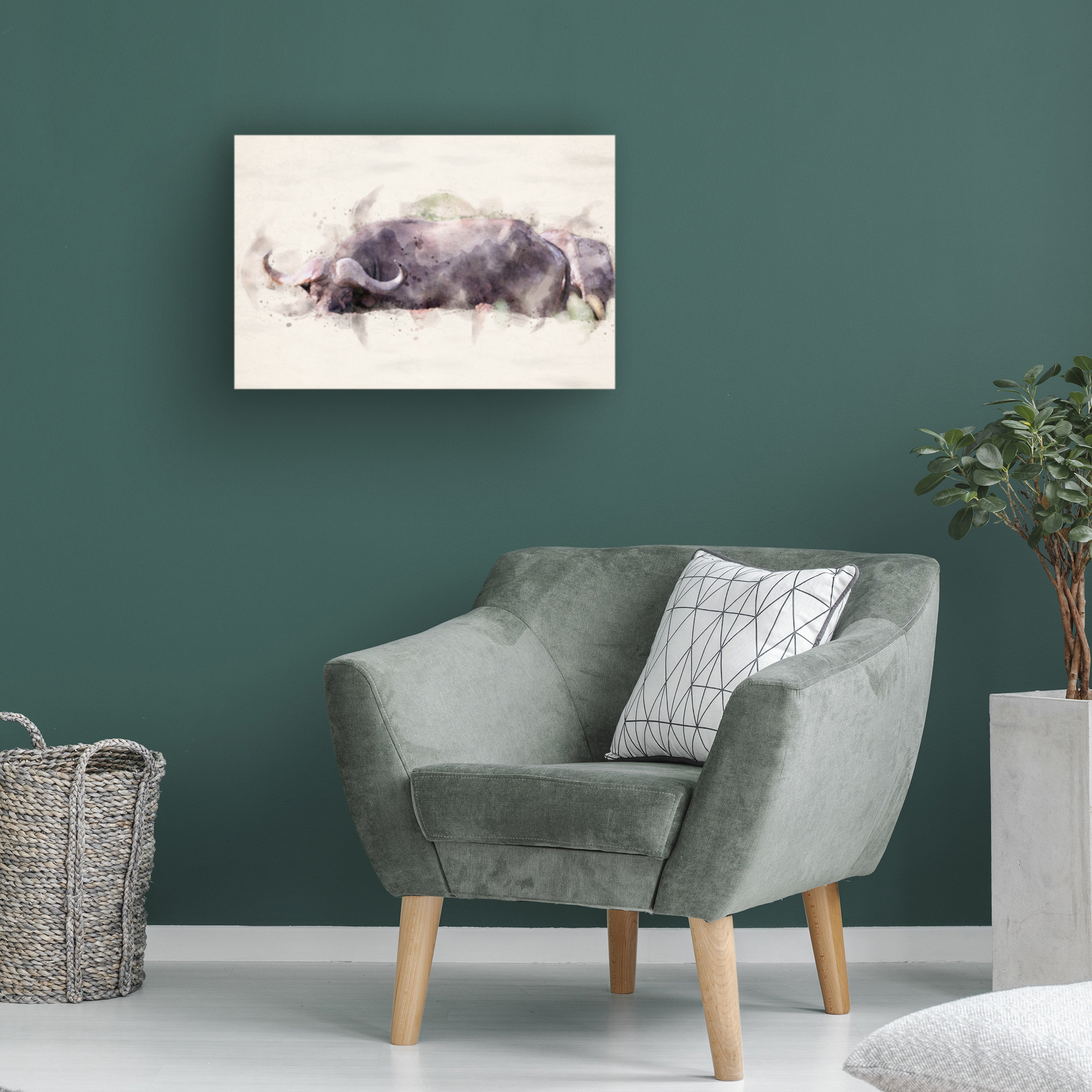 August Grove® Abstract African Buffalo | Wayfair