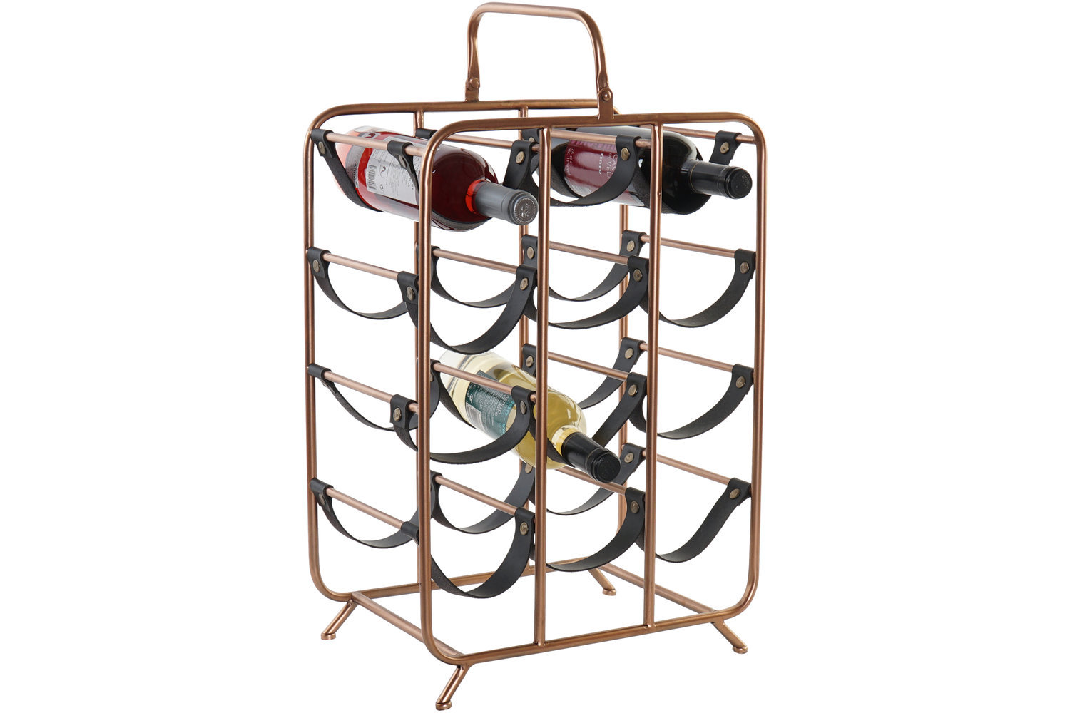Canora Grey Bottle Rack Metal Pu 37X23,5X54 Copper-Colored | Wayfair.co.uk