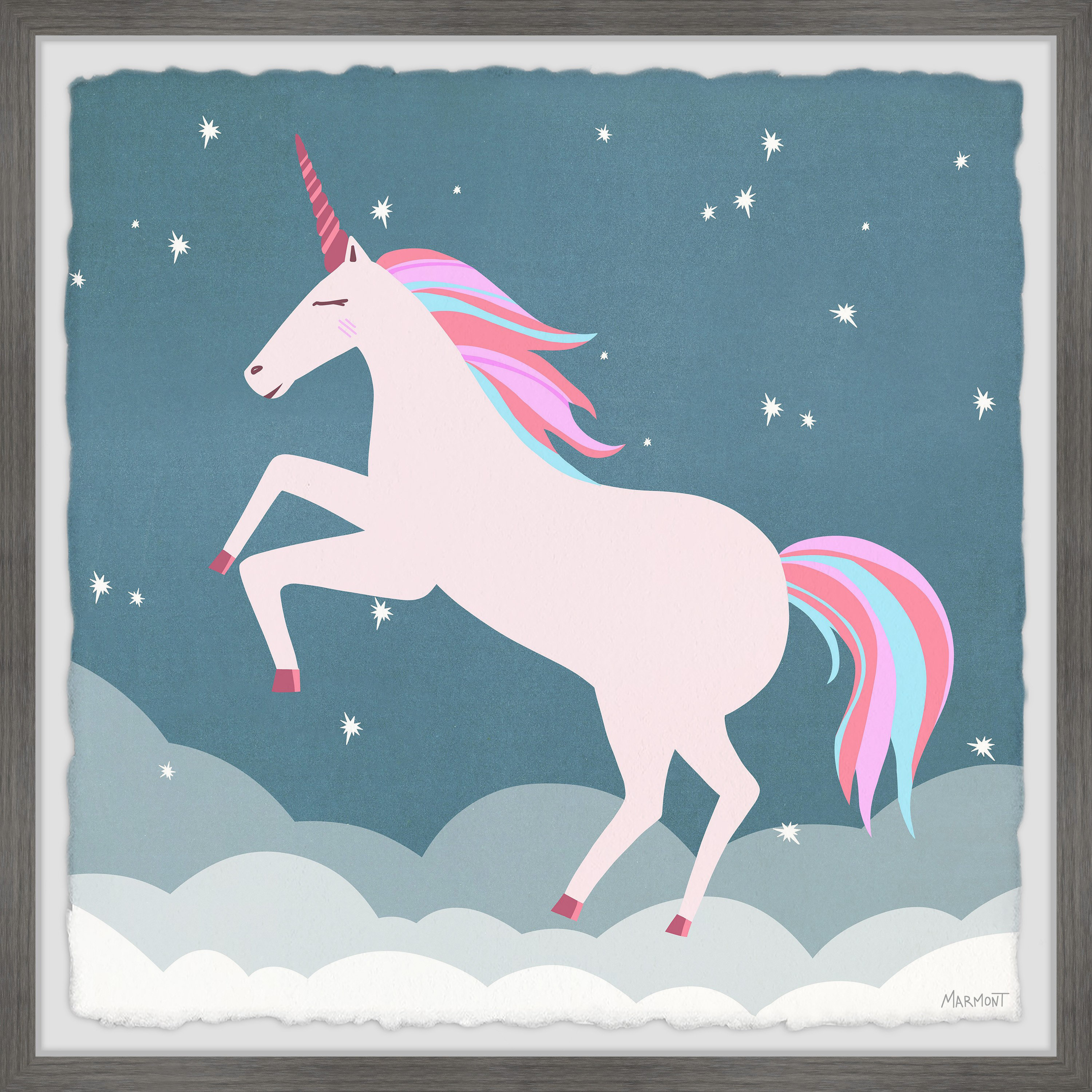 Isabelle & Max™ Brickerville Mystical Unicorn Fantasy Framed Print | Wayfair