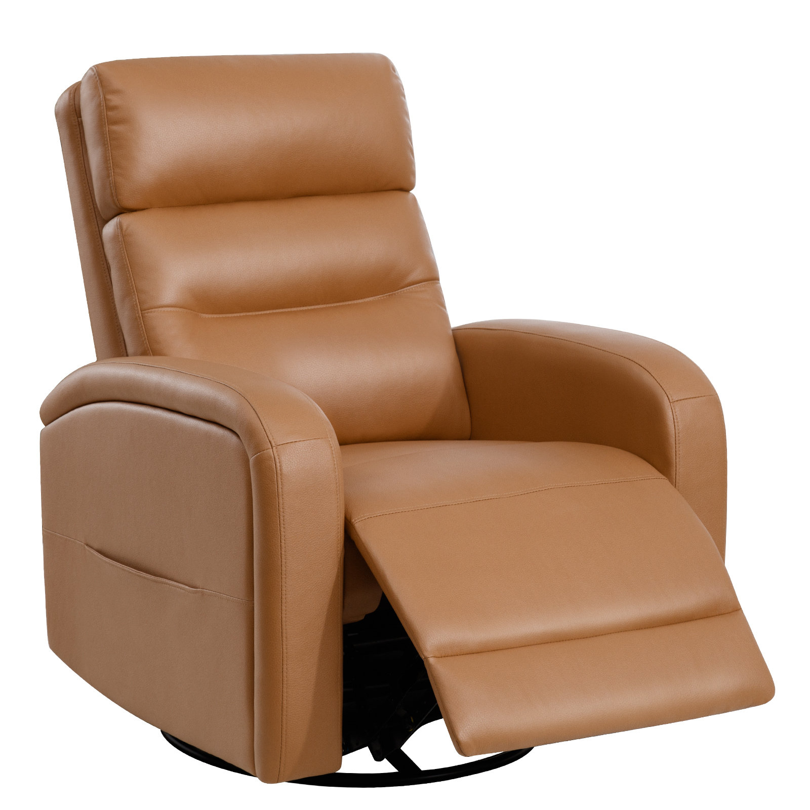Ebern Designs Ichika 32.7" Modern Faux Leather Glider Recliner with ...