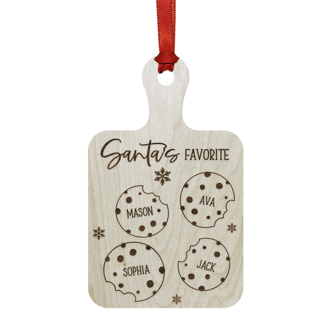 Ophelia & Co. Custom Laser Engraved Wooden Baking Ornament Santa's ...