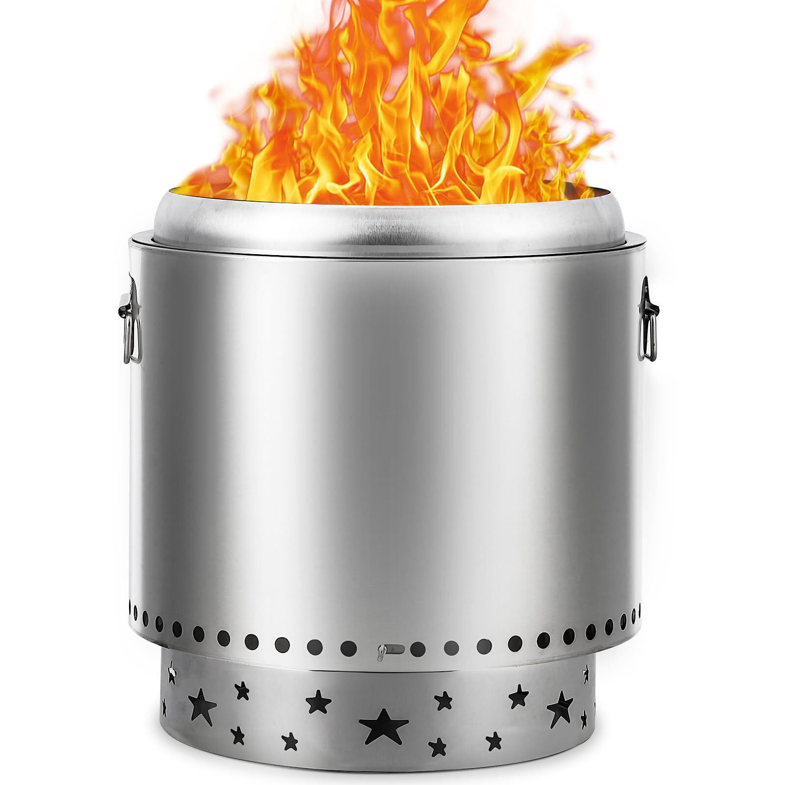 babevy Smokeless Fire Pit, Portable Fire Pit With Stand, Handles Design ...