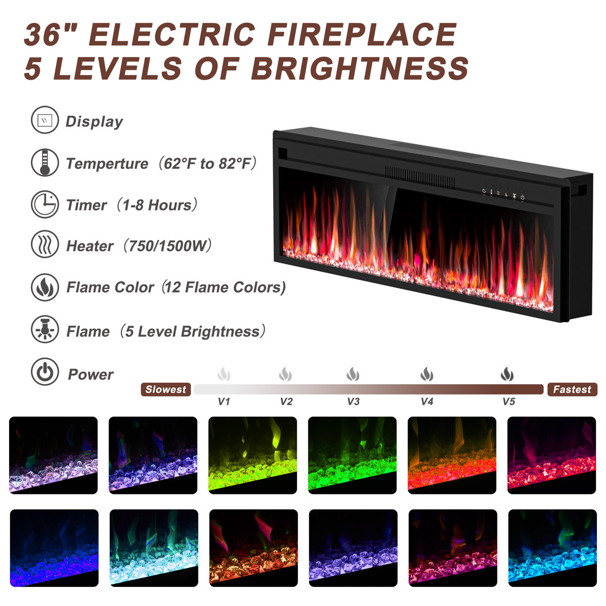 Ivy Bronx 70" Fireplace Tv Stand For Tvs Up To 80" With Storage ...