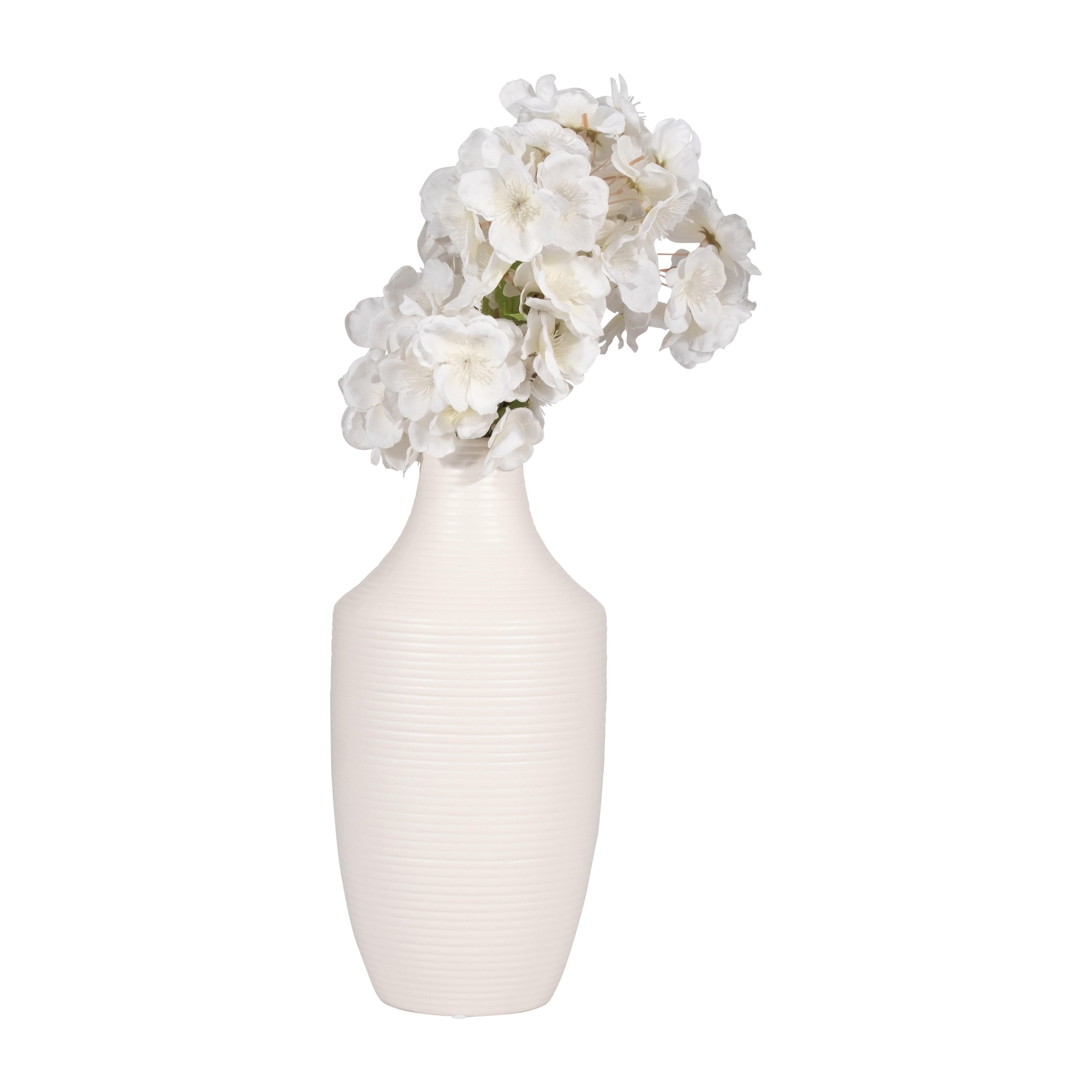 Wrought Studio Ceramic Lines Vase, White - Wayfair Canada