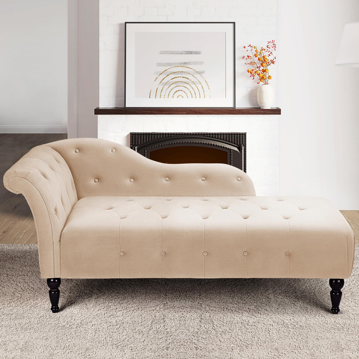 House of Hampton® Upholstered Chaise Lounge & Reviews | Wayfair