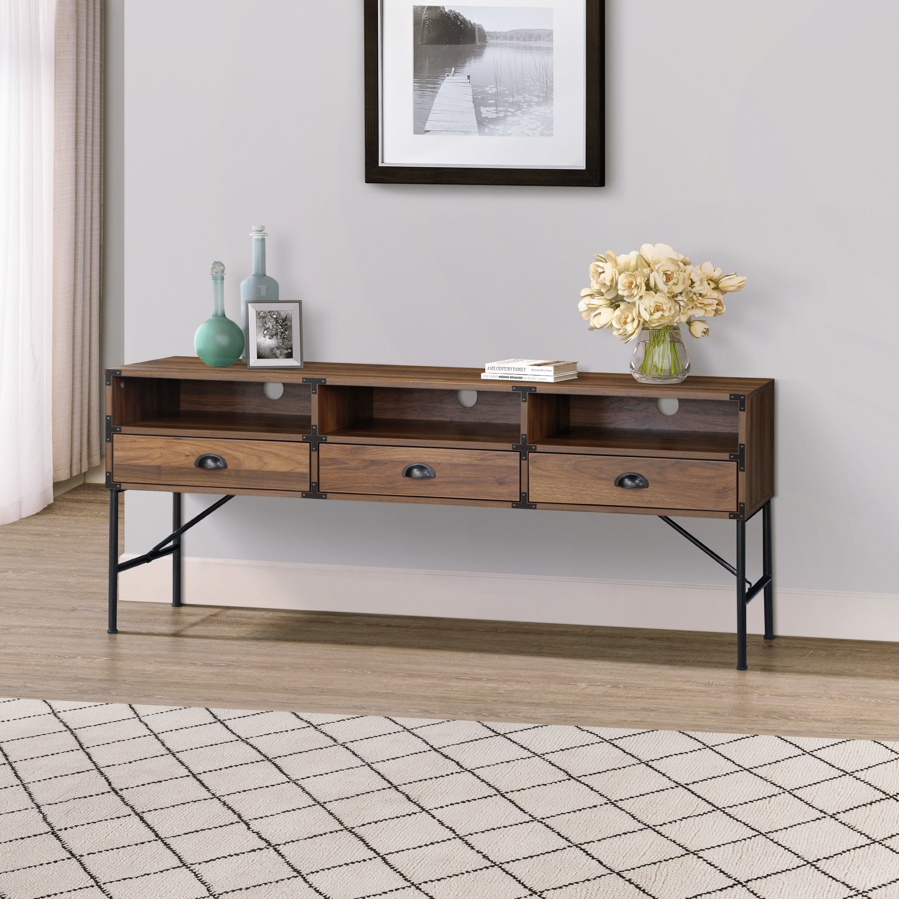 17 Stories Elegant Modern TV & Media Console With Spacious Storage ...