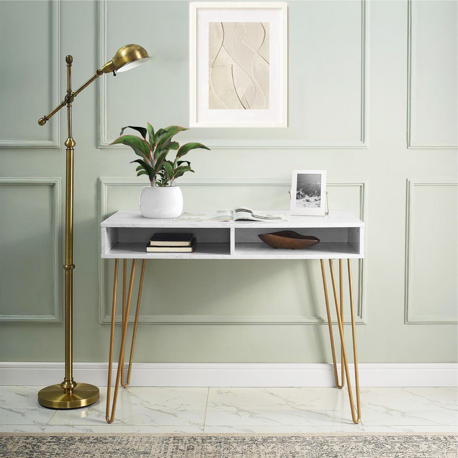 Mercer41 Treylen 40.5'' W Rectangle Computer Desk | Wayfair