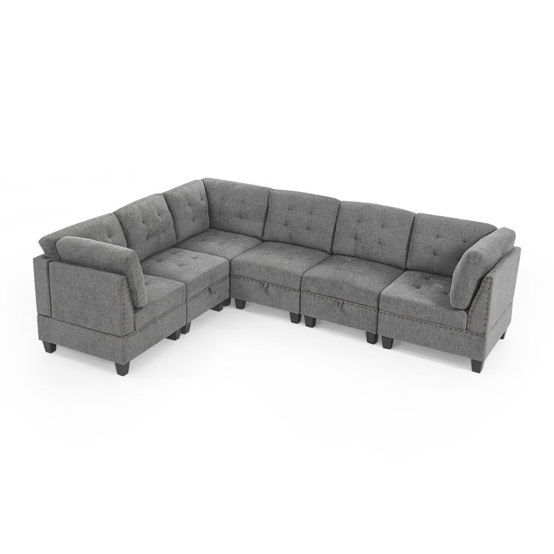 Willa Arlo™ Interiors Behm 116" Wide Reversible Corner Sectional, L ...
