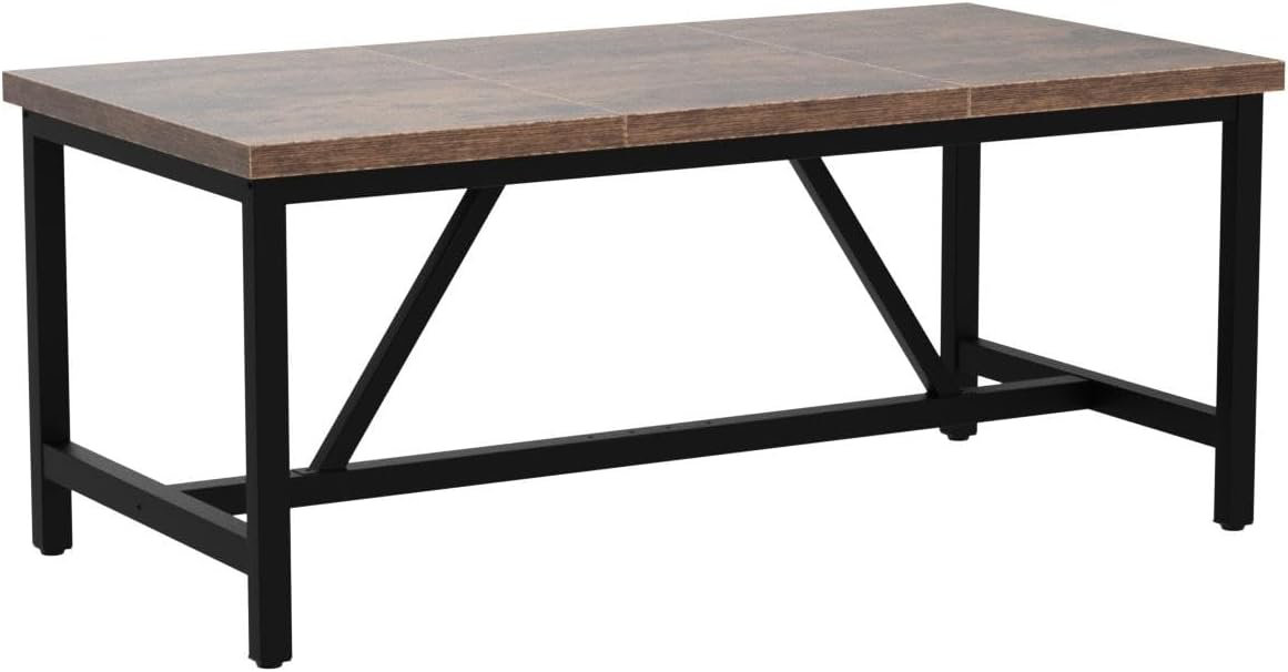 17 Stories 70.8" Large Kitchen Dining Room Table for 6-8 People, Rustic ...