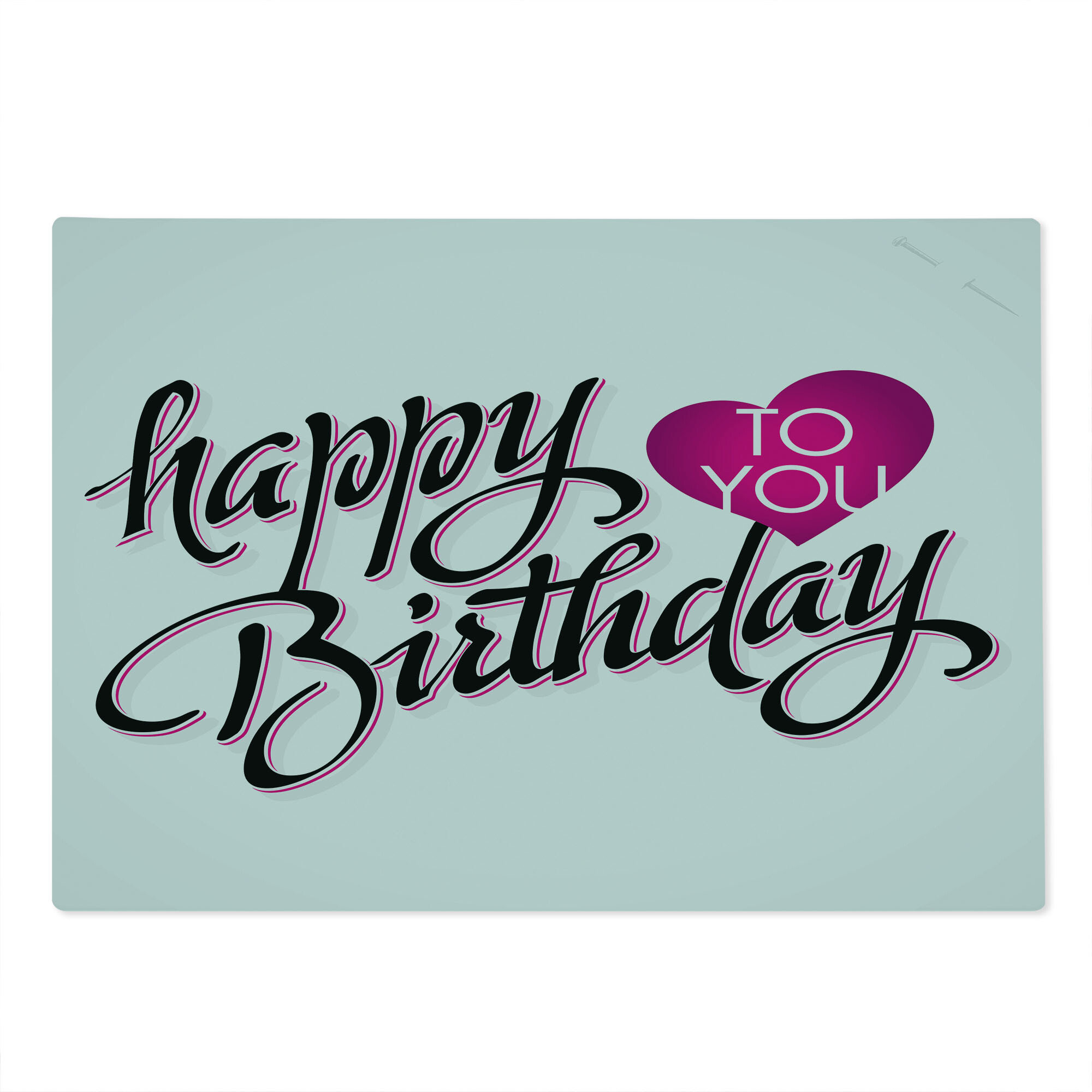 Ambesonne Modern Cutting Board Large Size Typo Message Fuchsia Black ...