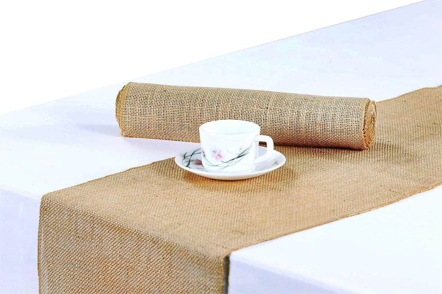 Hokku Designs 10 PCS 100% Natural Burlap Table Runners 12 X 108 Inch ...