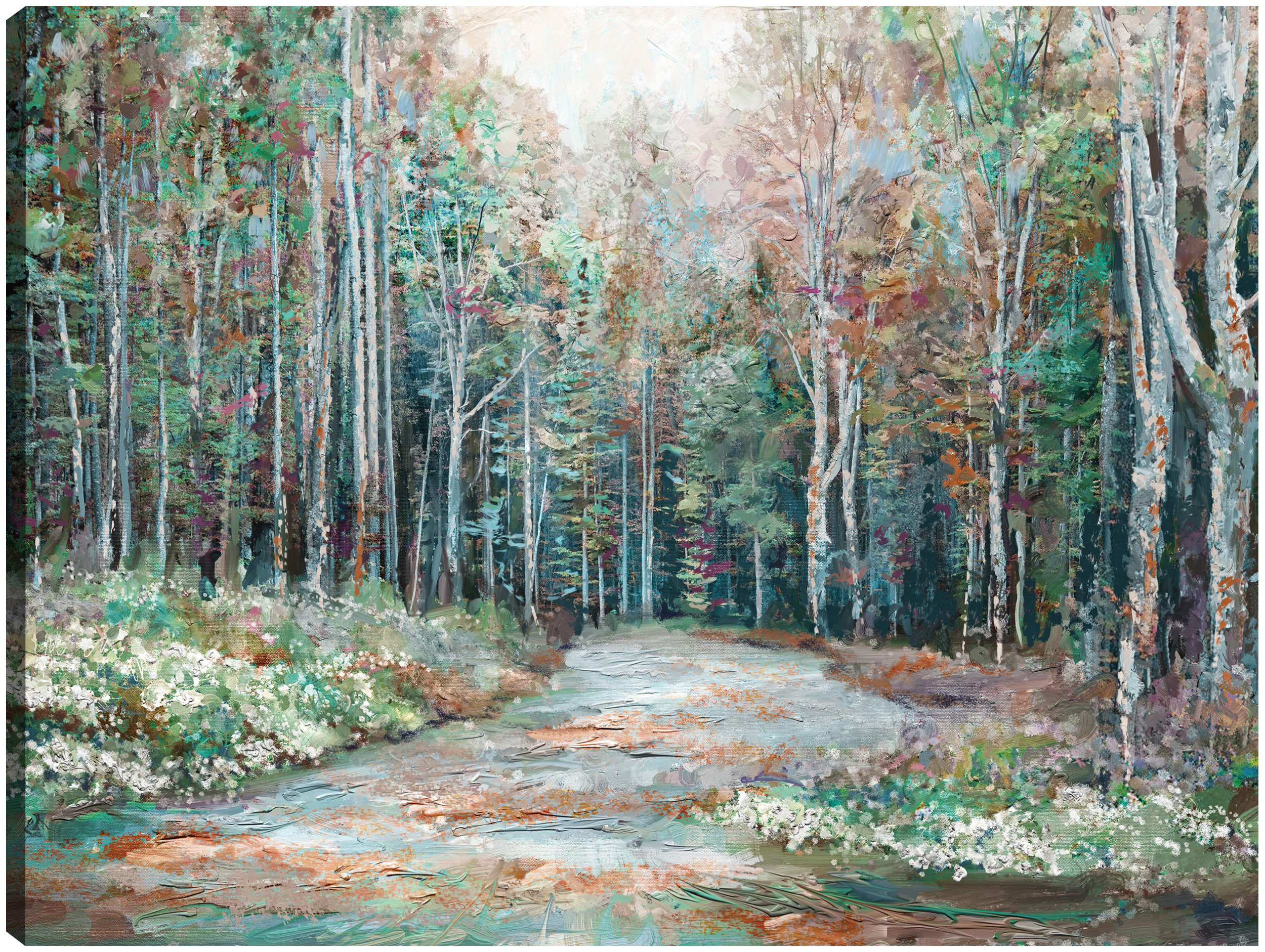 Millwood Pines Autumn Trail by Studio Arts Canvas Art Print | Wayfair