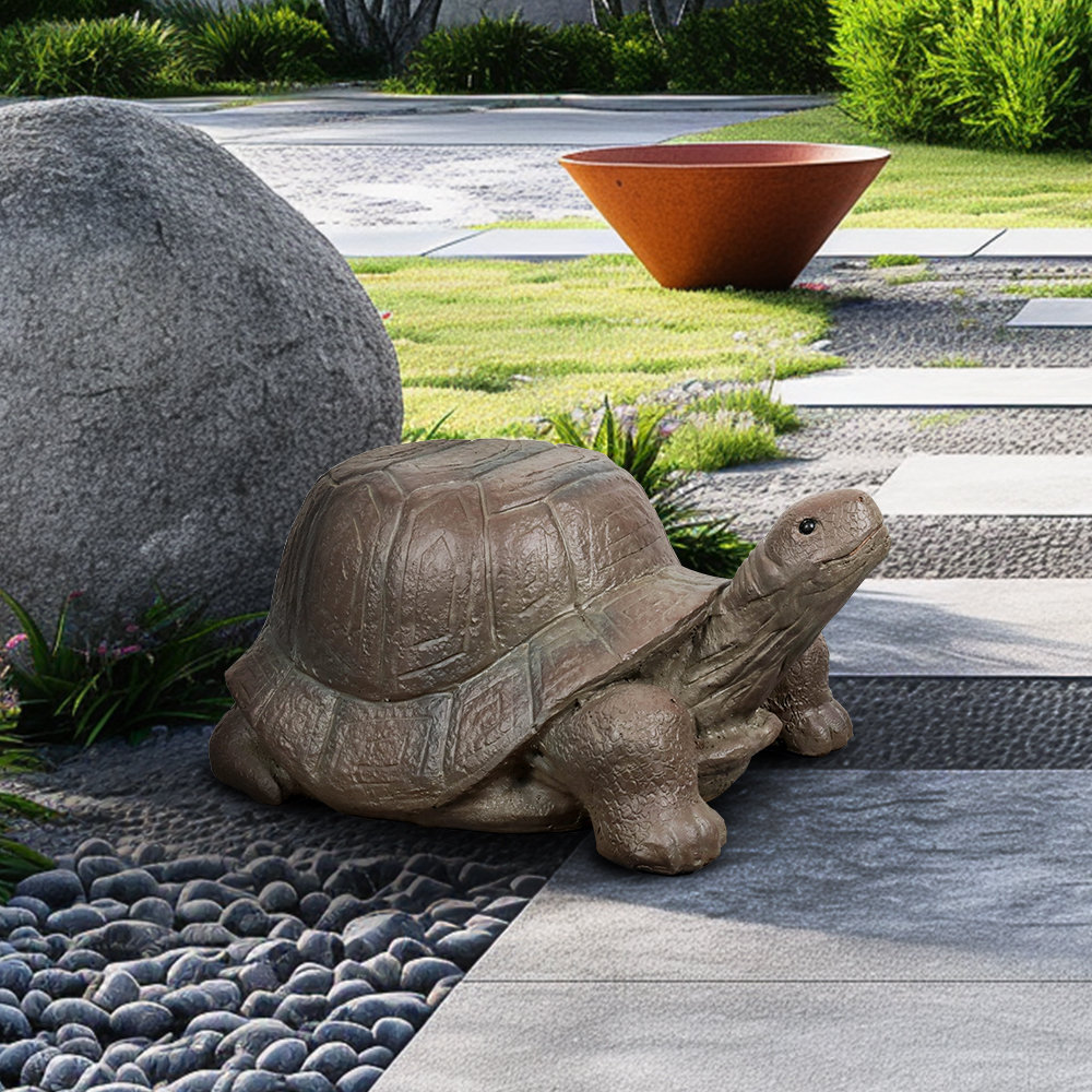 Millwood Pines Turtle Statues for Garden - Fibre Reinforced Concrete ...