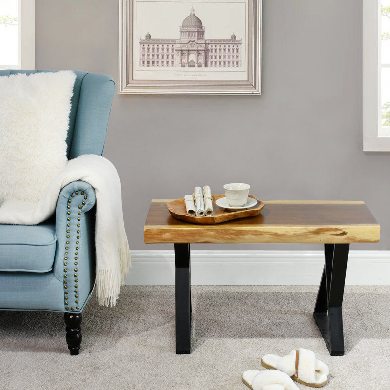 The Twillery Co.® Knute 18'' H Z Leg Solid Wood Bench & Reviews | Wayfair