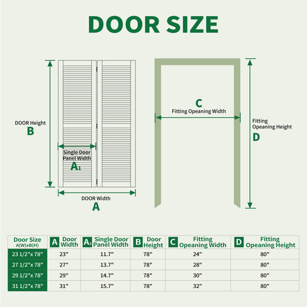 JANUS Primed Plantation Louvered Wood Painted Plantation Bi-Fold Door ...