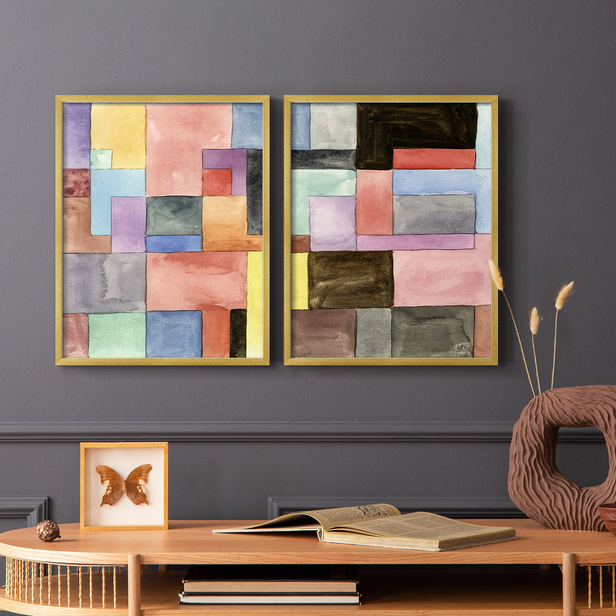 Lark Manor™ Primary Blocks I-Premium Framed Print -Ready to Hang - No ...