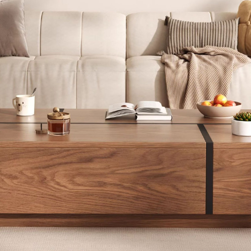 Orxva Galaxy Modern minimalist coffee table in walnut wood | Wayfair