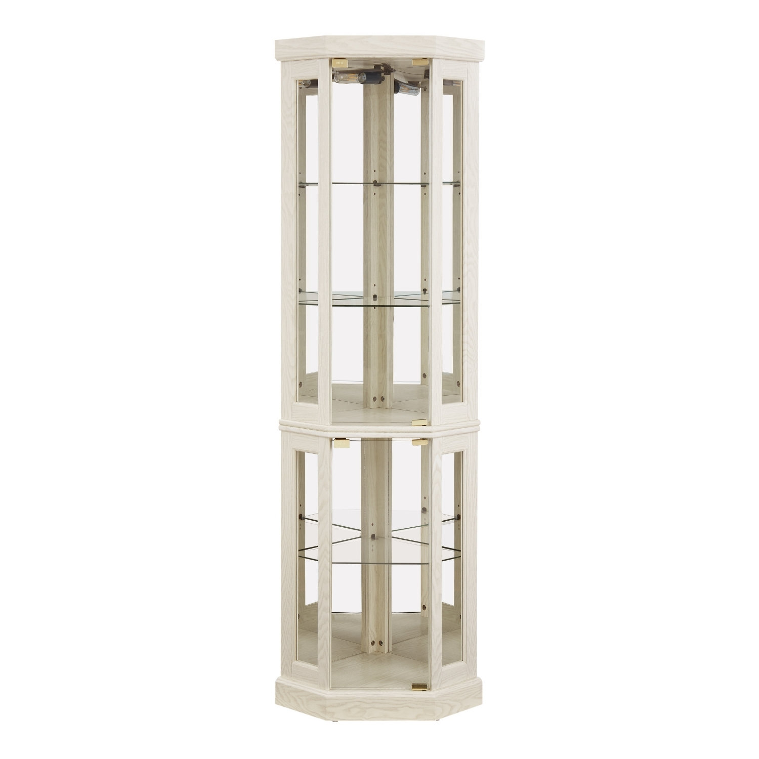 Ebern Designs Lighted Corner Curio Cabinet – Elegant Display, Led ...